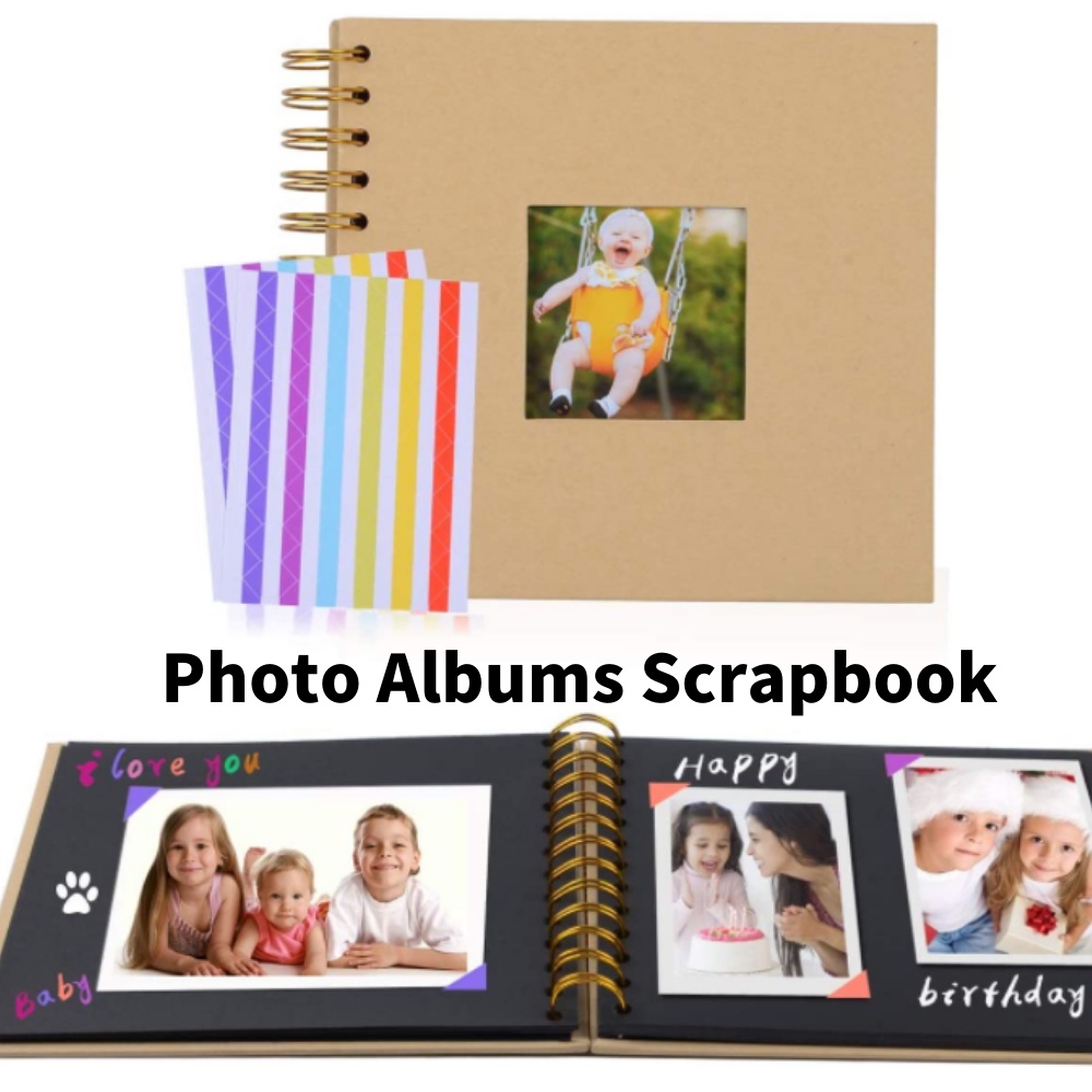 【SG】DIY Photo Album Memory Book Scrapbook Scrap Book Kraft Cover for ...