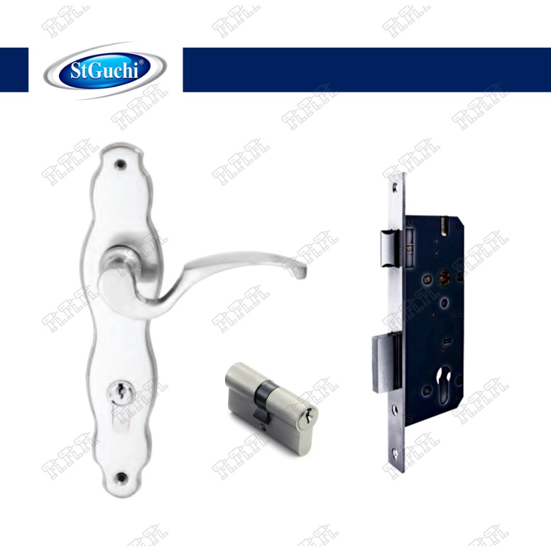St Guchi SGLM4085 IZ001 Lever Mortise Lockset Complete Set - Grille ...