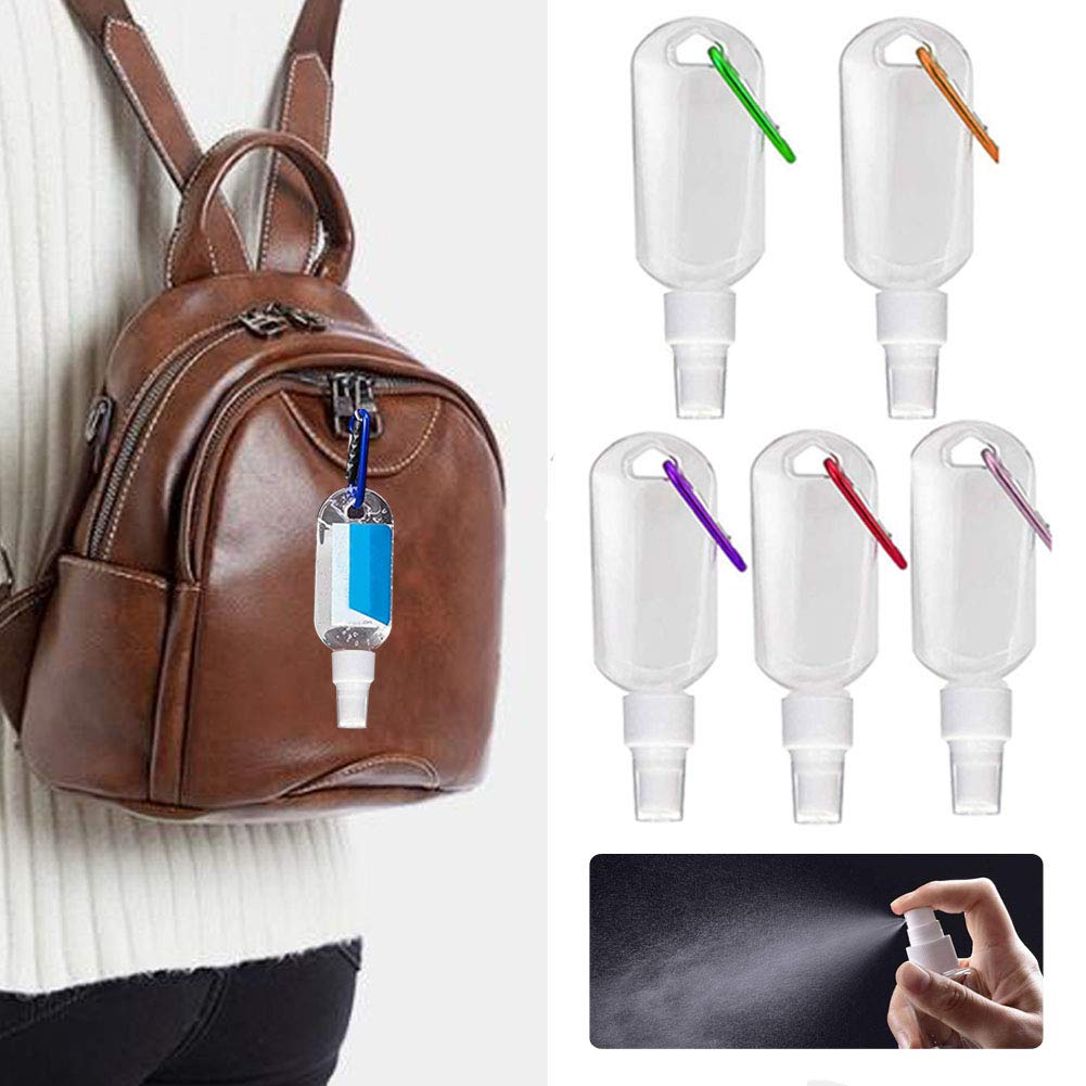 Portable Hand Sanitizer Spray Bottle 30ML/50ML Empty Bottle Carabiner ...