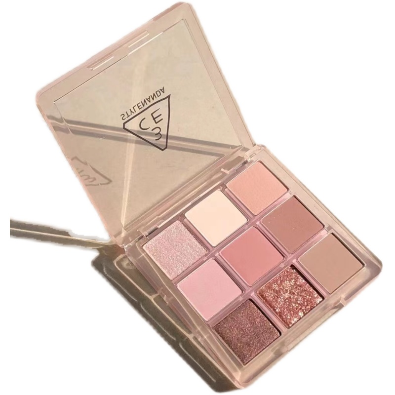 3CE 9 Color Eyeshadow Palette Smoke Powder Earth #some def 3CE透明壳9色眼影 ...