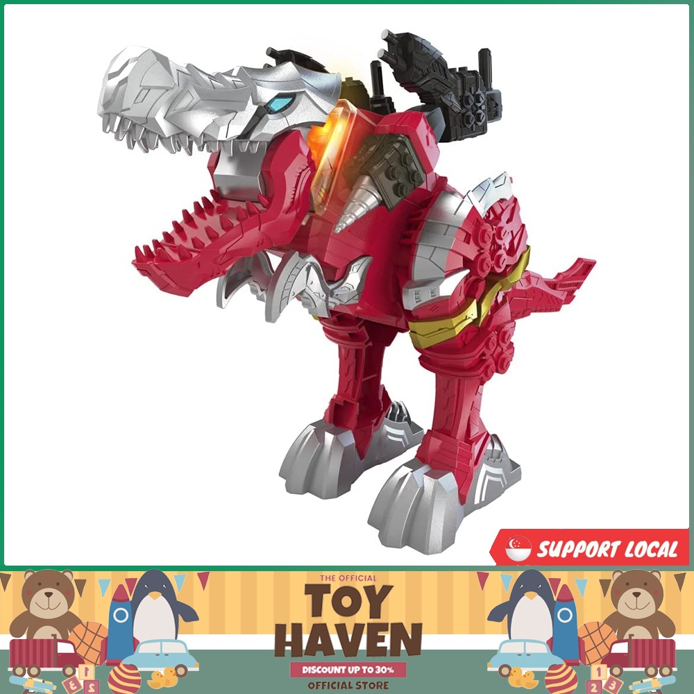 Sg Stock Power Rangers Battle Attackers Dino Fury T Rex Champion Zord 0360