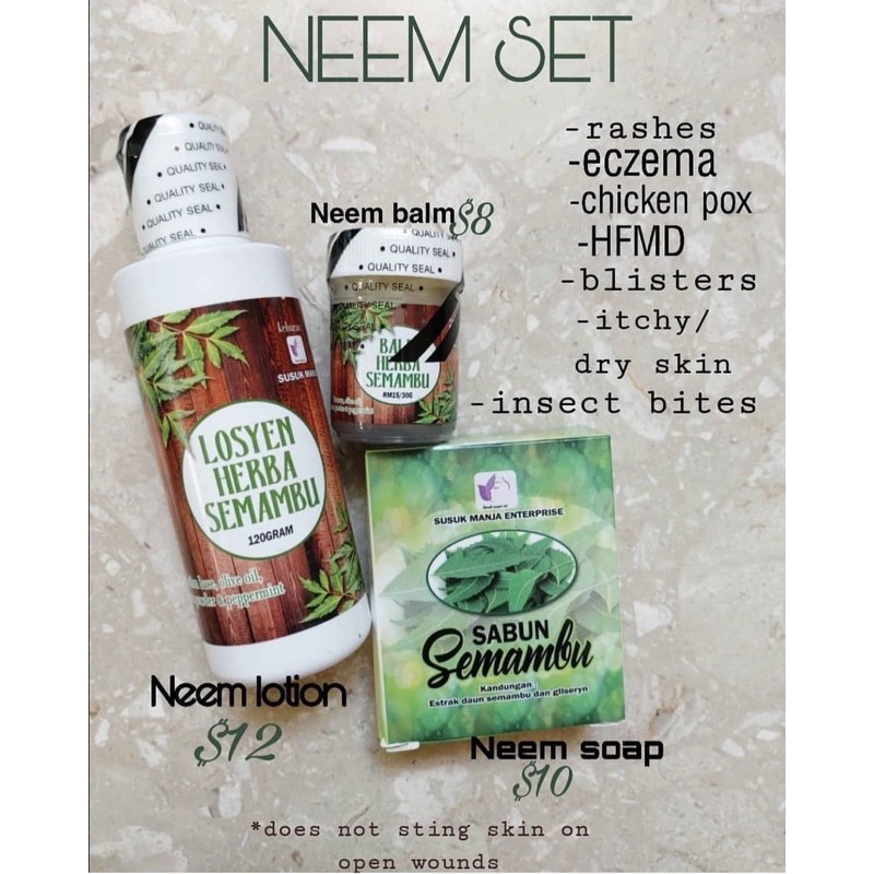 Neem Balm, Neem Soap, Neem Lotion, Eczema, Skin issues | Shopee Singapore