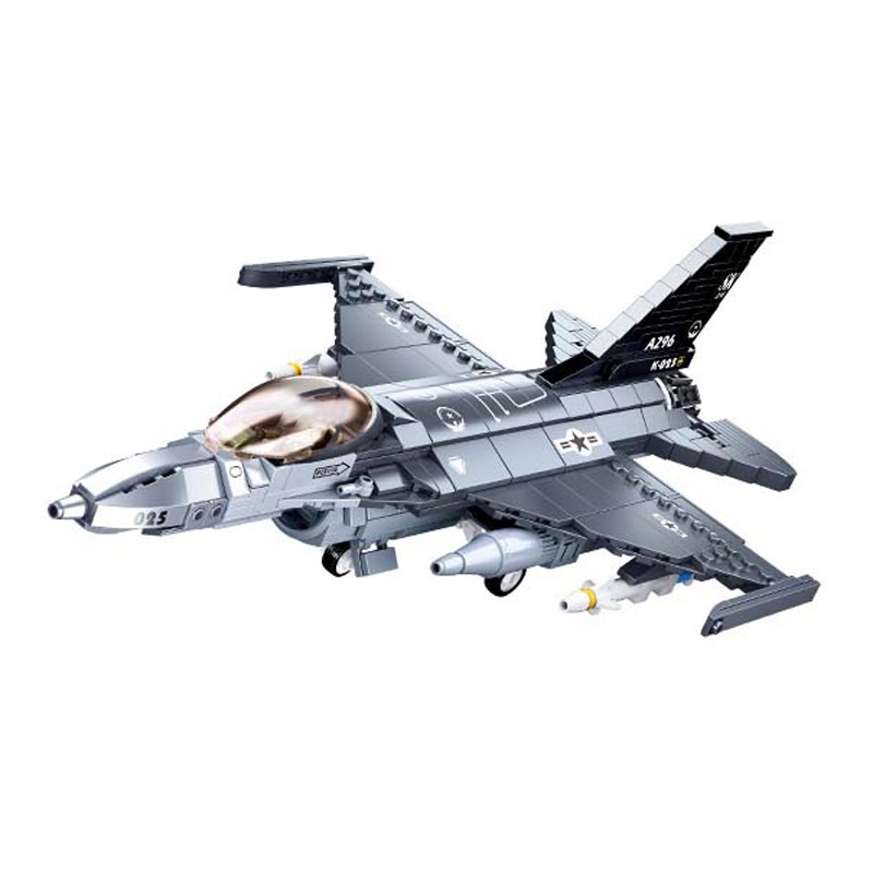 521Pcs Military F16 Fighter Block Set US Falcon AirPlane Model Modern ...