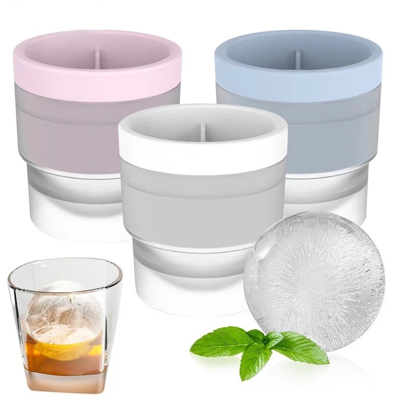 Big Size Ball Ice Molds Sphere Round Ice Cube Makers Home Bar Party ...