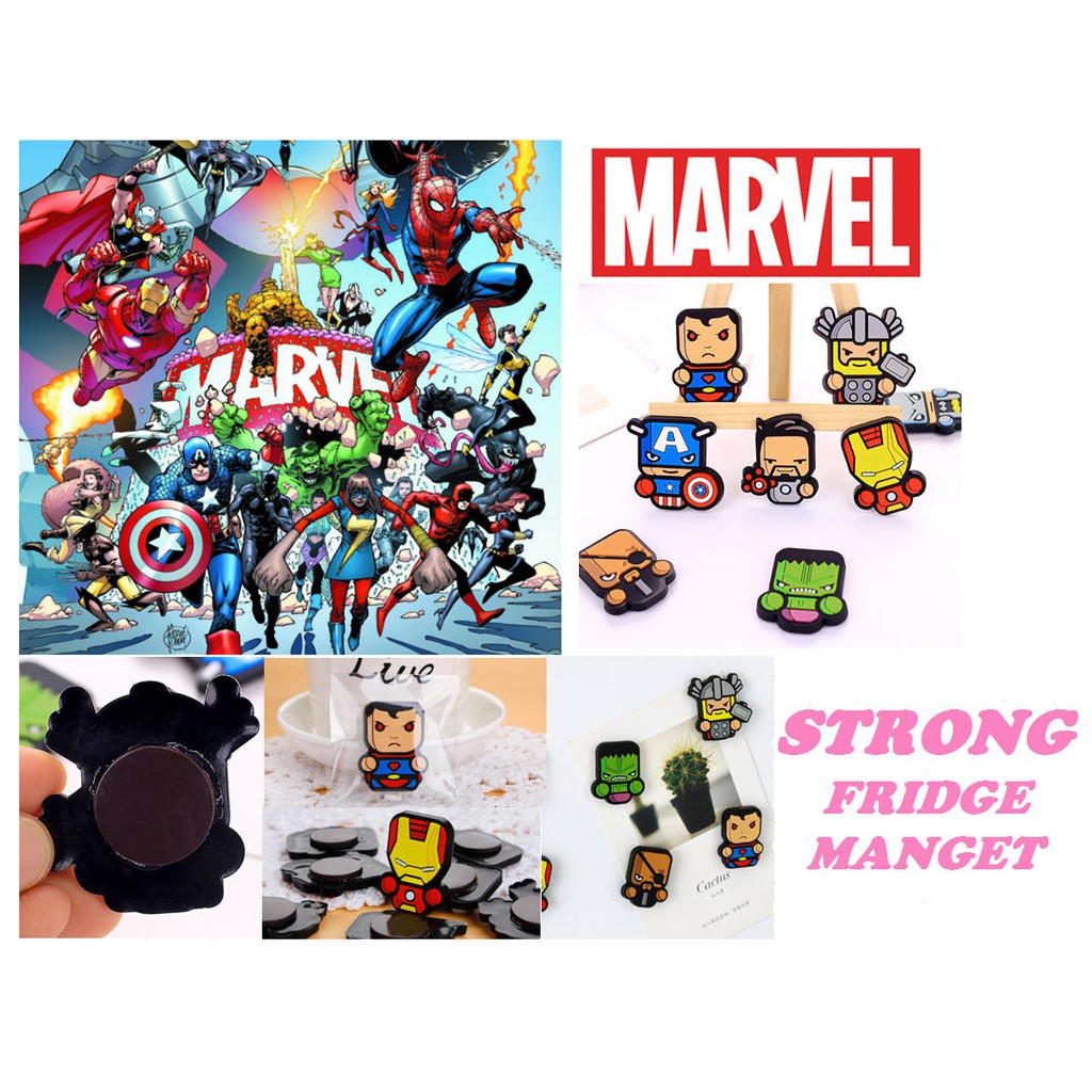 $0.90 EACH* AVENGER* MARVEL FRIDGE MAGNET*ORGANISE*PAPER*CLIP*MAGNETIC ...