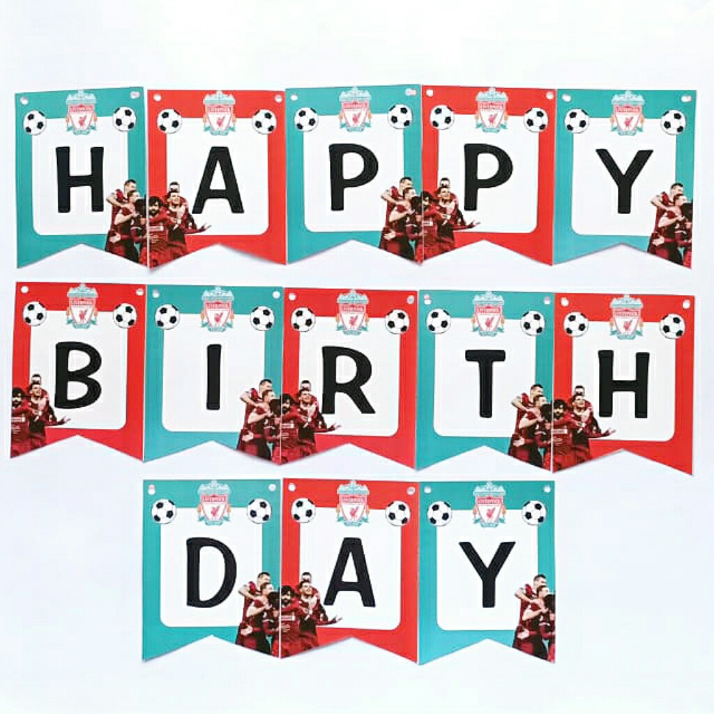 Banner garland bunting flag happy birthday Liverpool Football Club ...