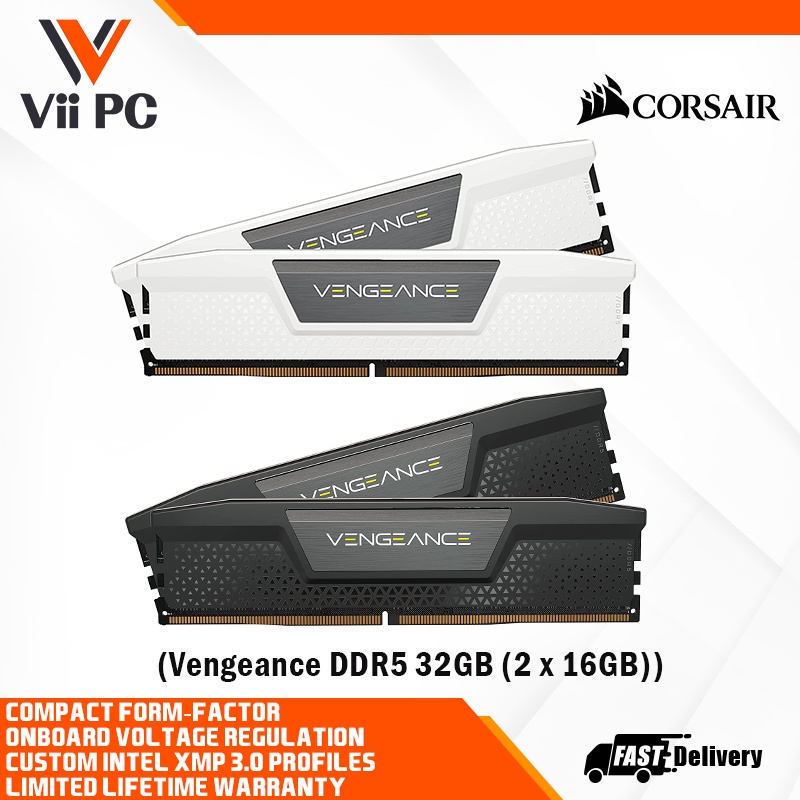 CORSAIR Vengeance DDR5 32GB (2 x 16GB) DDR5 4800Mhz C40, 5200Mhz 6000Mhz C40 5600Mhz C36 Desktop ...