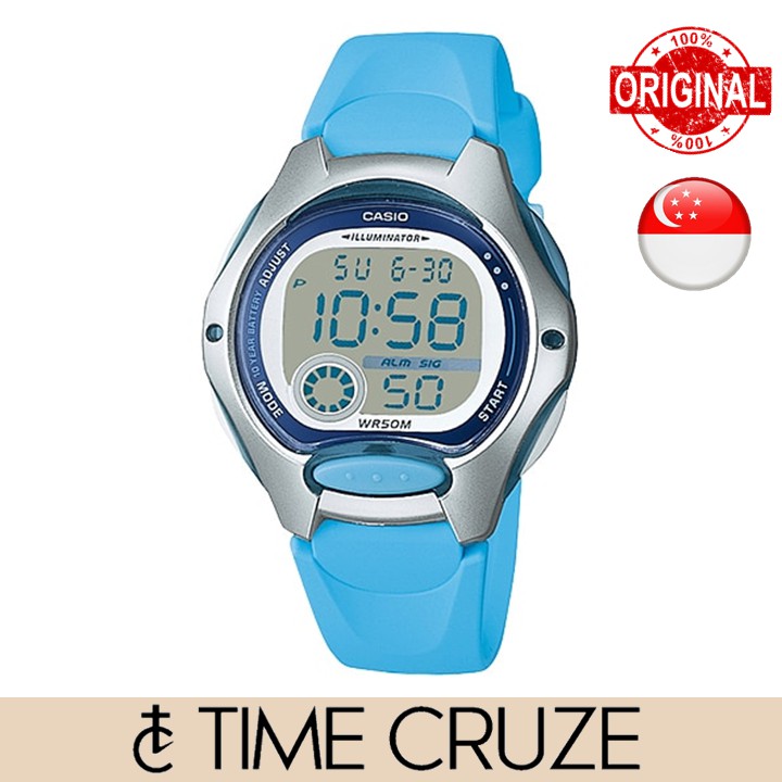 [Time Cruze] Casio LW-200 Light Blue Resin Kids Children Digital Watch ...