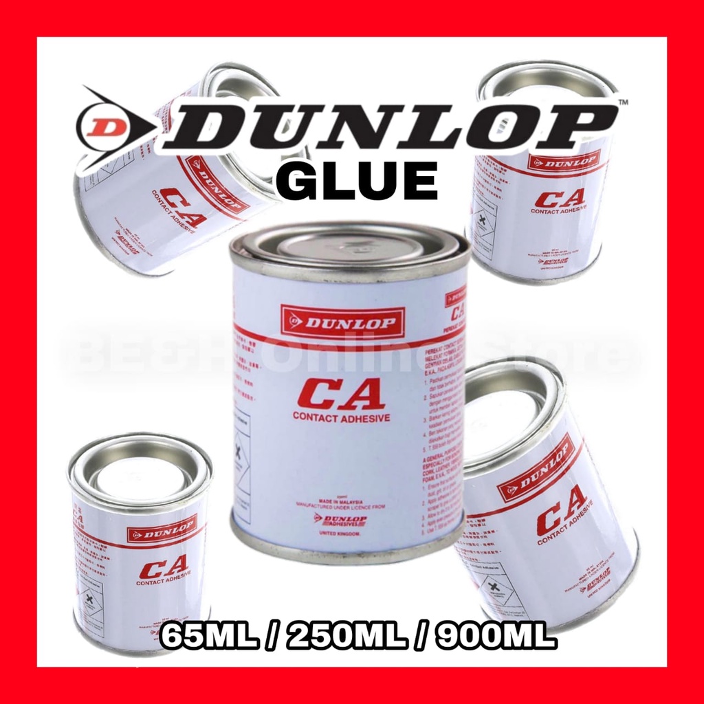 DUNLOP GLUE GUM ADHESIVE GP/CA GENERAL PURPOSE FORMICA KASUT 65ML 250ML ...