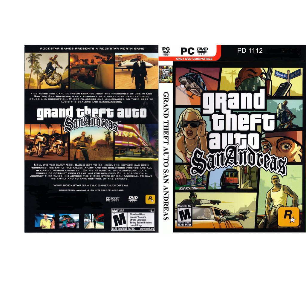 PC game Collection GTA SAN ANDREAS - 1 DVD | Shopee Singapore
