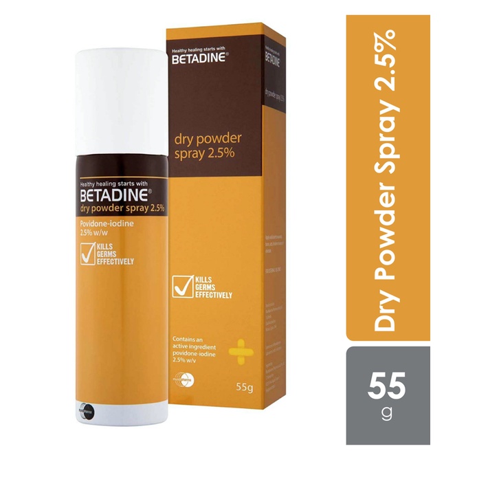 BETADINE DRY POWDER SPRAY 55G | Shopee Singapore