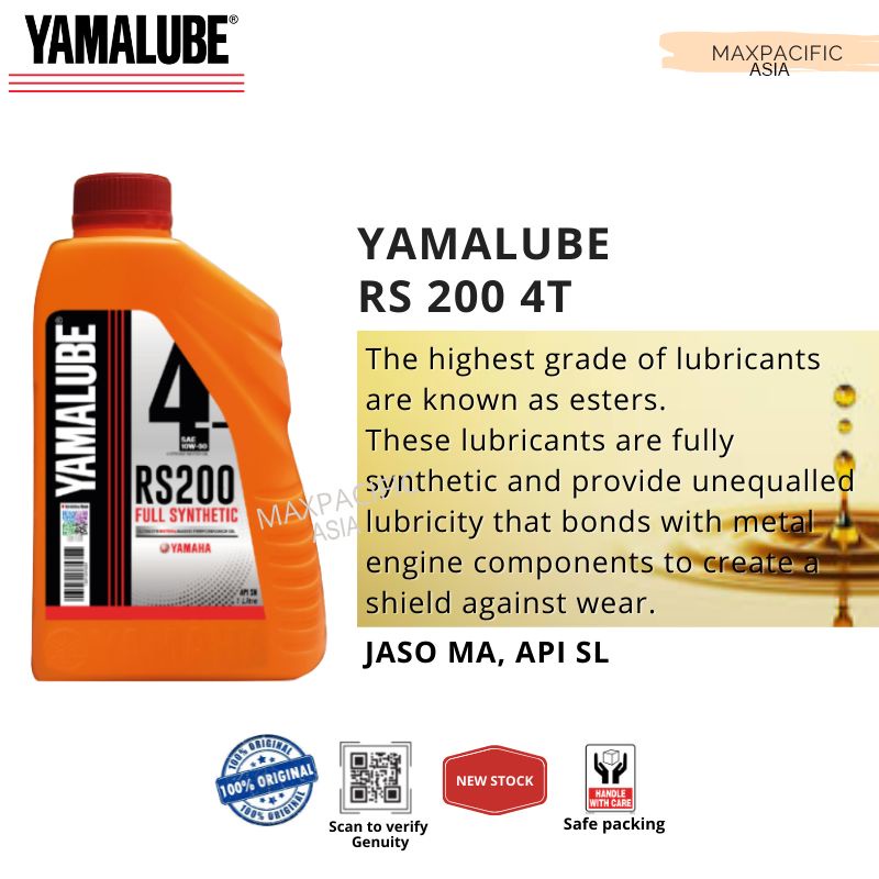 Original RS 200 Fully Synthetic 10W-50 4T Motor Engine Oil (1L ...