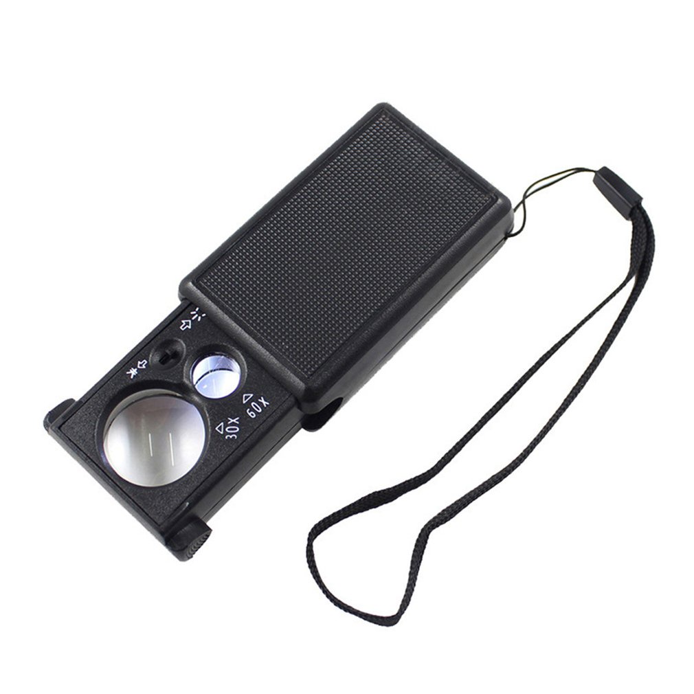 ABMRO 30X 60X Pull-type Jewelry Magnifier Mini Pocket Hand Magnifying ...
