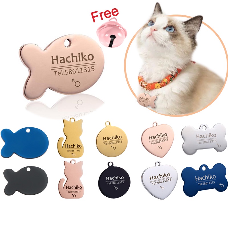 Various Styles Customized Dog Tag Cat Tag With Bell Dog Cat Collar ...