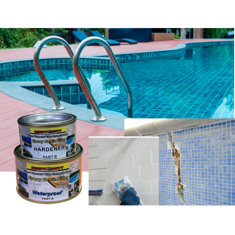 ( WATERPROOF EPOXY RESIN FILLER 330ML ) FOR FLOOR CEMENT TILES CERAMIC ...