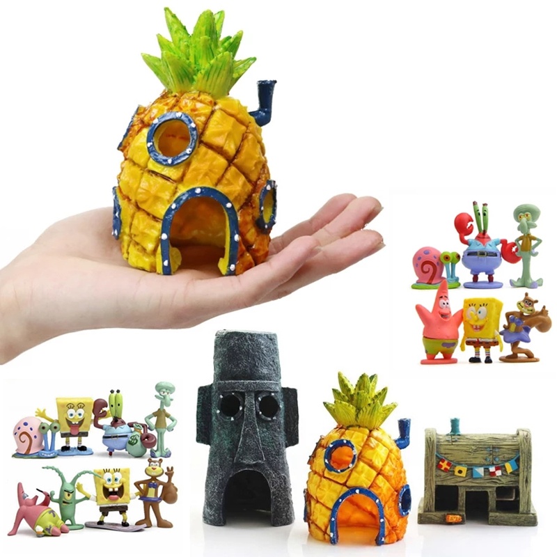 Cartoon Pineapple House Aquarium Decoration Fish Tank Spongebob ...