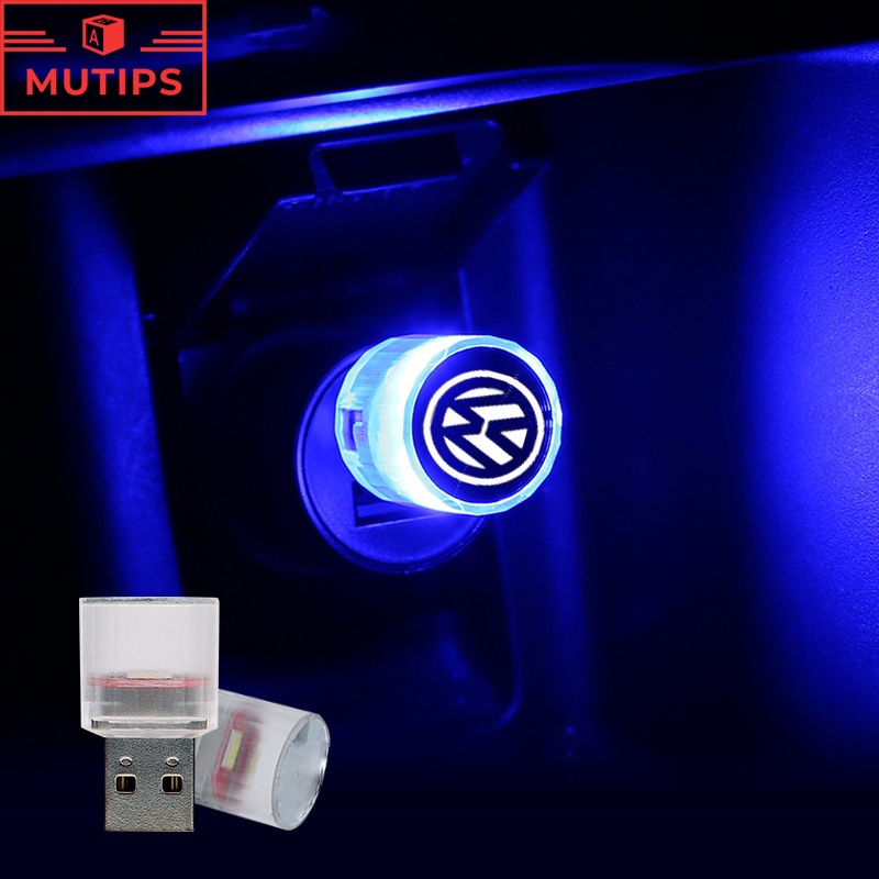 Volkswagen Car Interior Mini USB Atmosphere LED Light Party Portable ...