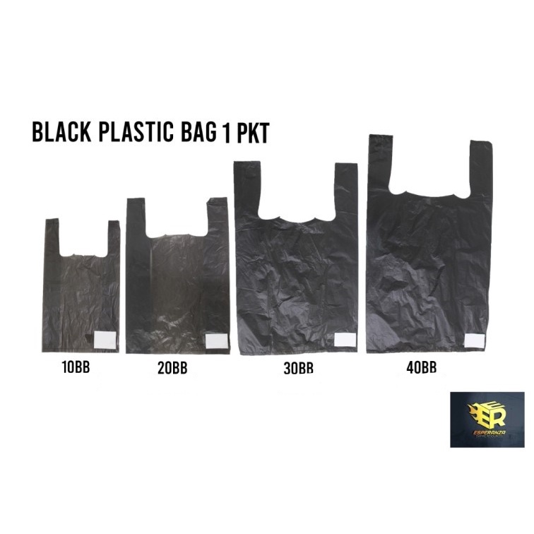 PLASTIC BAG BLACK/ TAKE AWAY PLASTIC BAG/PLASTIK BUNGKUS HITAM/ PLASTIK ...