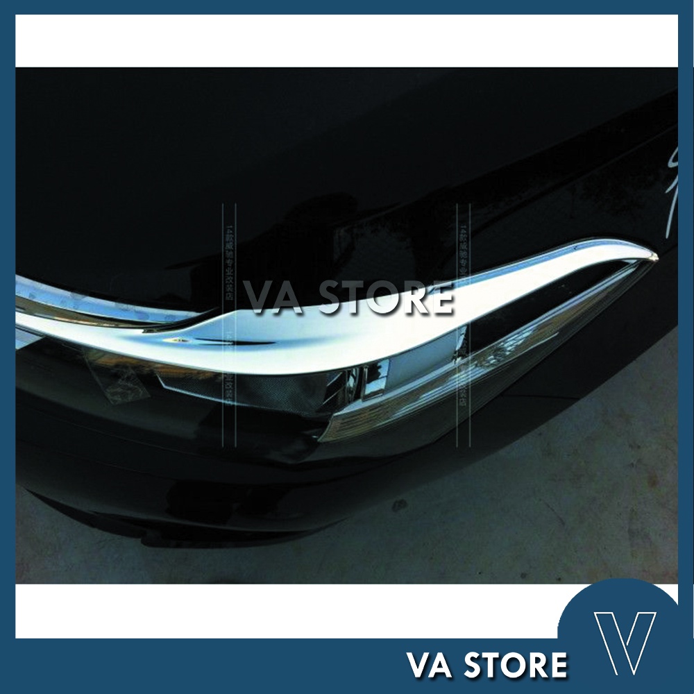Toyota Vios Head Lamp Chrome Eyelid Front Head Light Lamp Eyebrow ...