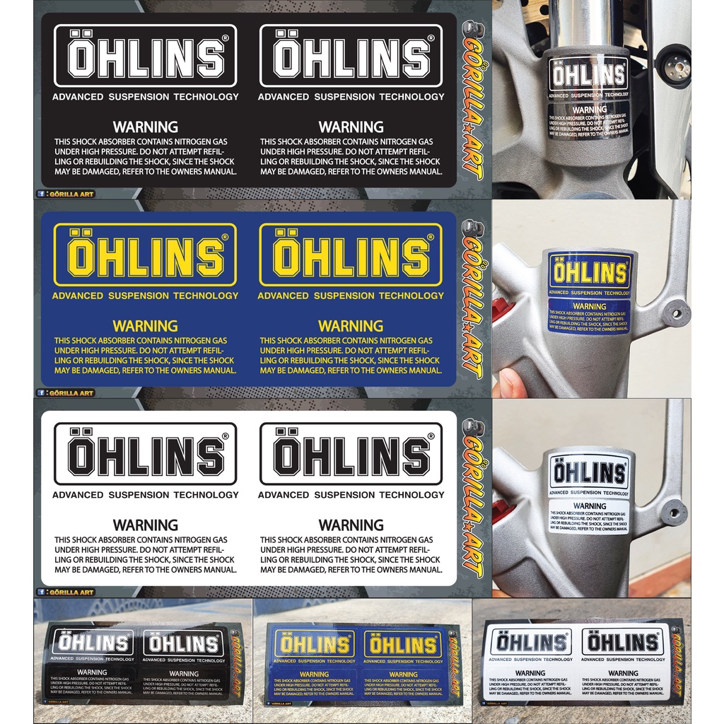 Ohlins ADVANCED SUSPENSION TECHNOLOGY Sticker Premium Grade | Shopee ...