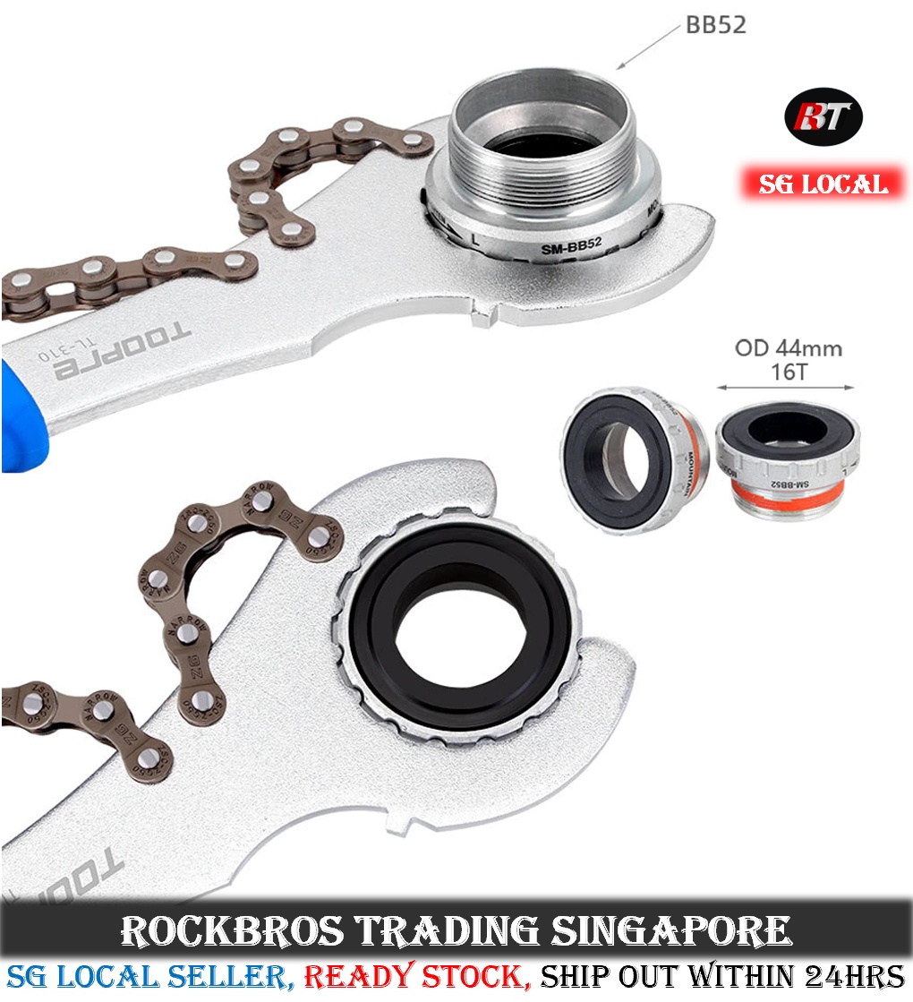 TOOPRE 3 In 1 Bicycle Cassette Freewheel Bottom Bracket Lock Ring ...