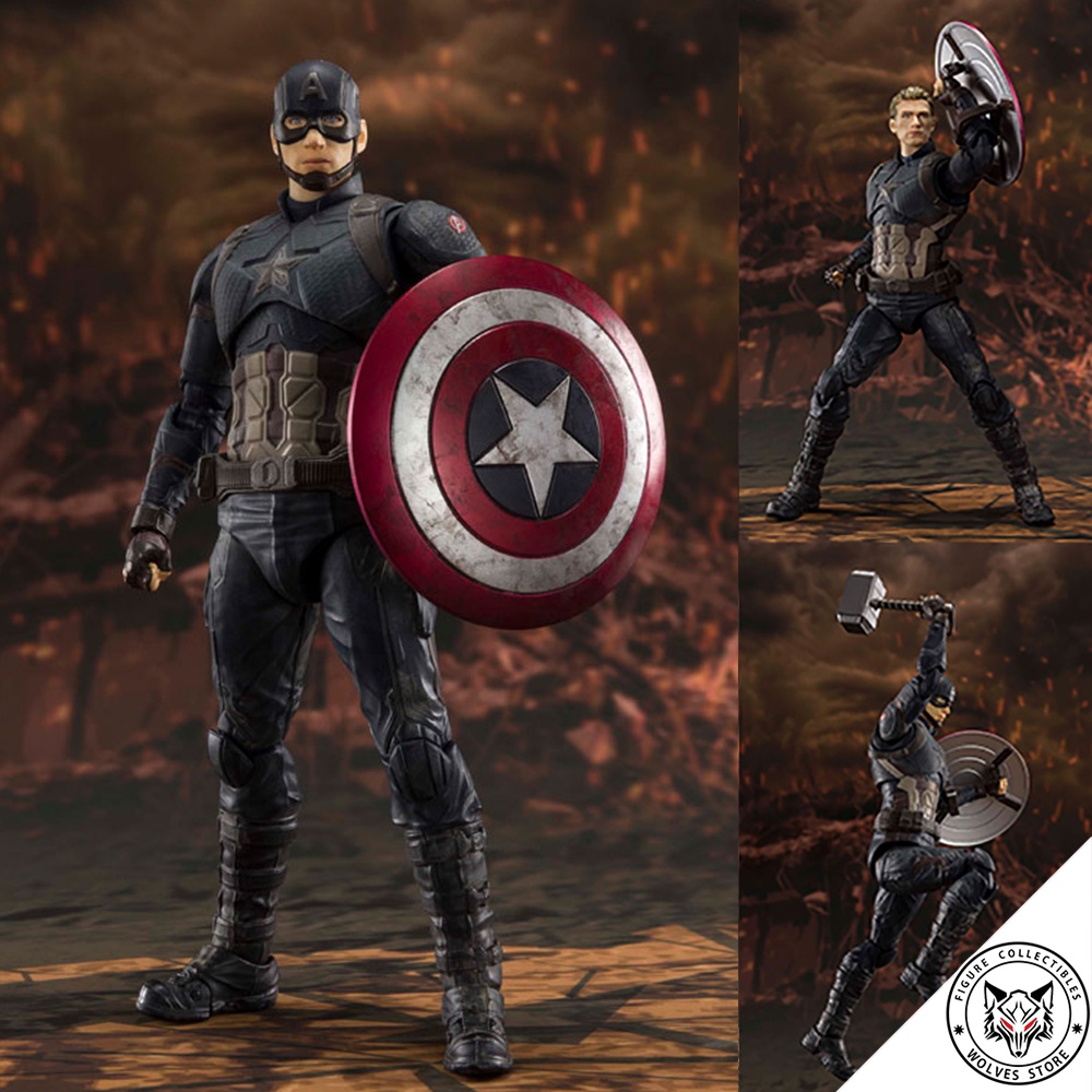Shf Marvel Model: SHF Captain American (Final Battle) | Shopee Singapore
