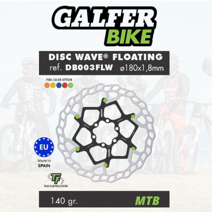 GALFER Bike Wave Floating 180mm 6 Bolts brake disc (Blue) | Shopee ...