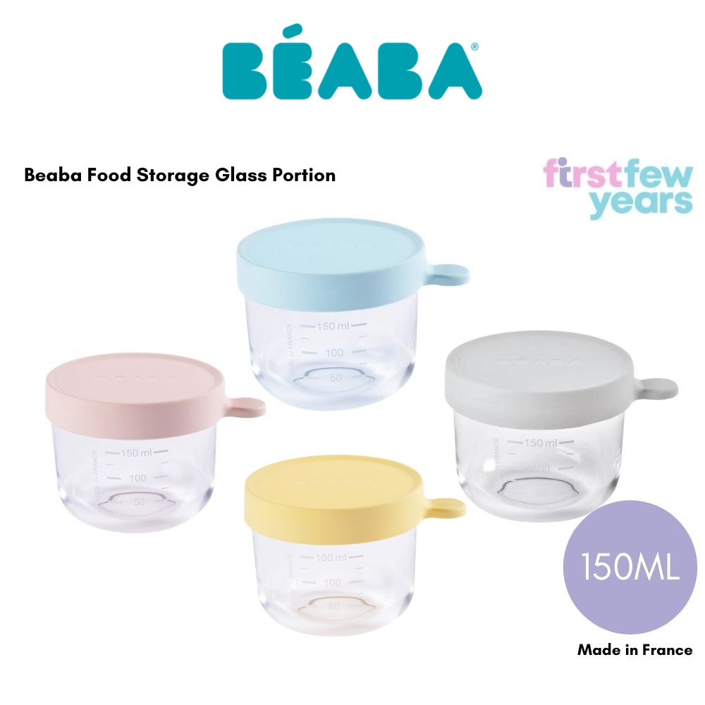 Beaba Food Storage Glass Portion 150ml (4 Colours) | Shopee Singapore