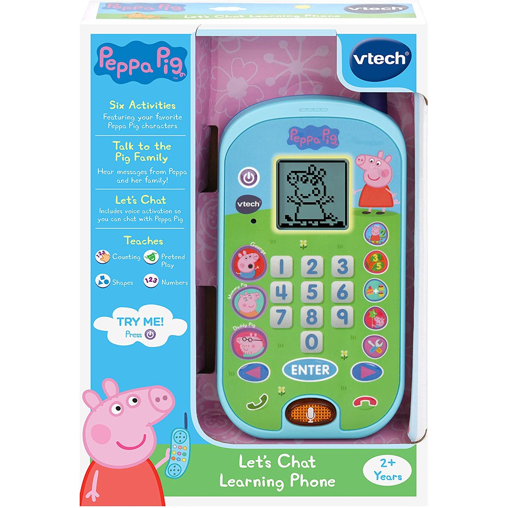 VTech Peppa Pig Let's Chat Learning Phone | Shopee Singapore