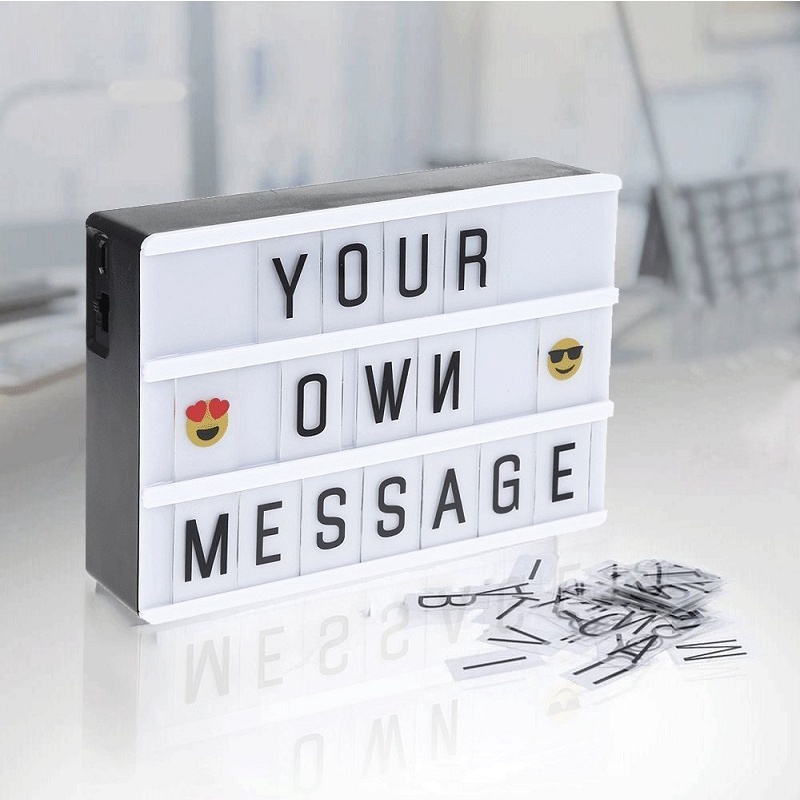 A6 Cinematic Cinema Light Up Letter Box Sign Lightbox DIY Message Board ...