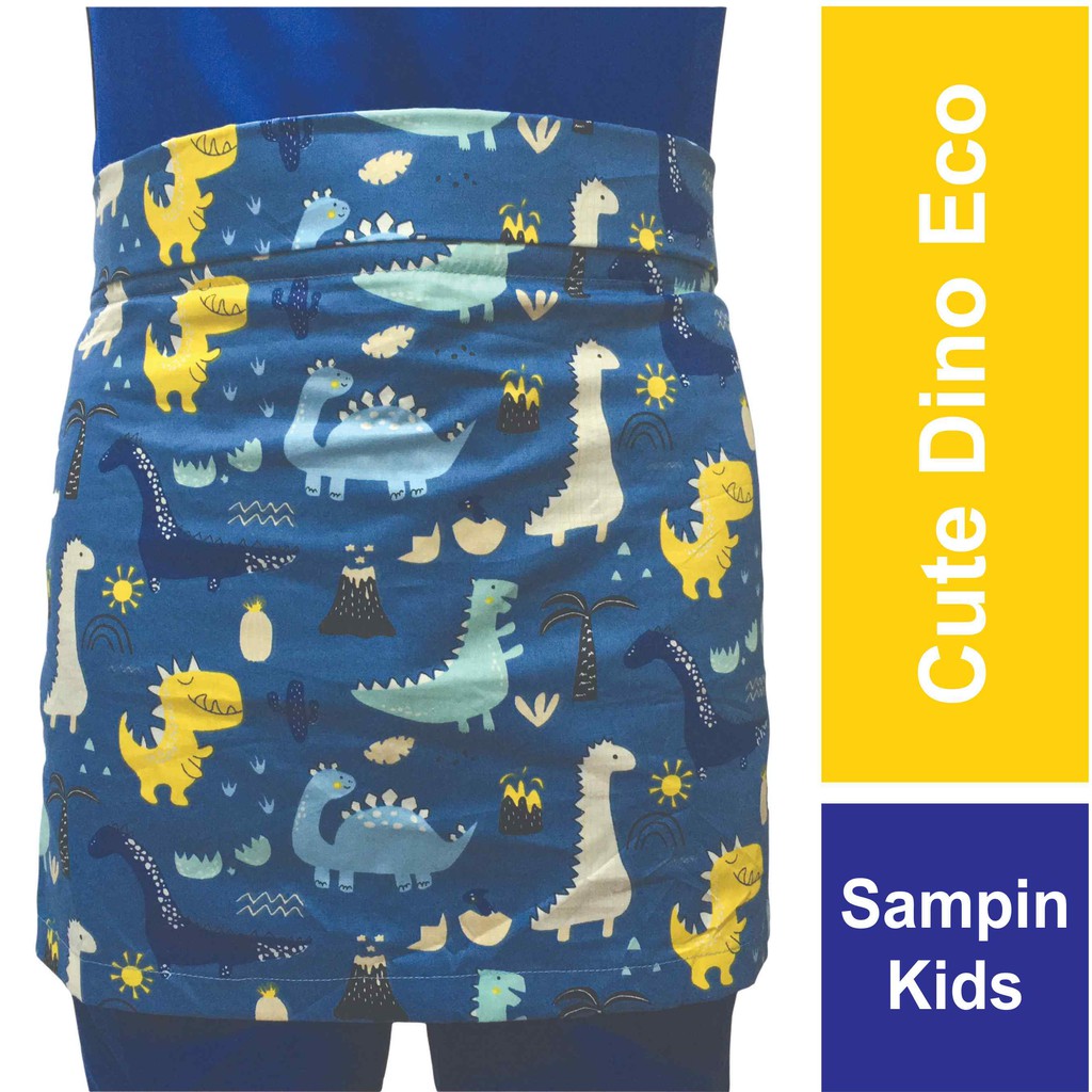 Sampin Instant Budak Kids Motif Cute Dinosaur Ecosystem | Samping Kanak ...