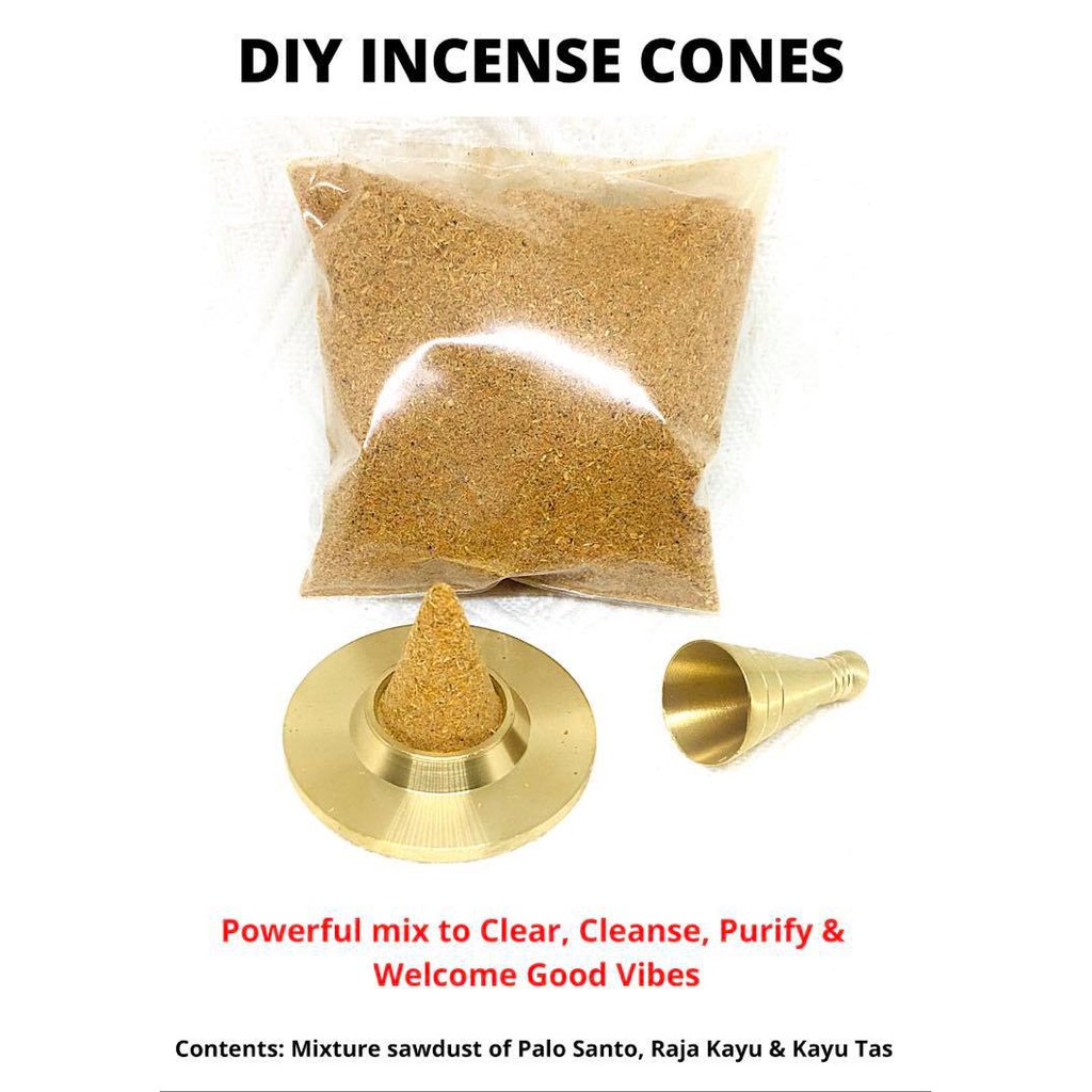 Mini DIY Incense Cones (Combination of Pure Sawdust: Raja Kayu, Palo ...