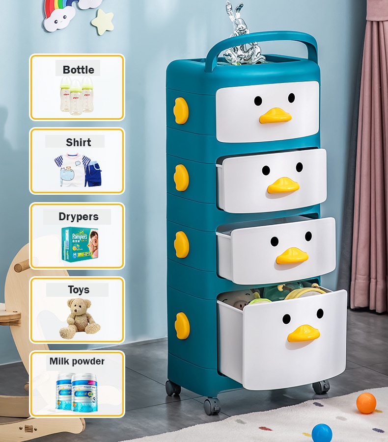 MB SW010 Cartoon Theme Drawer Storage Cabinet with Lock Storage Drawer ...