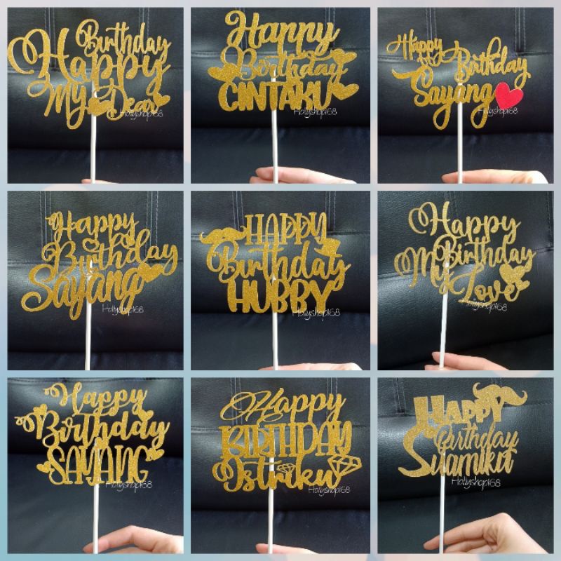 Cake Topper Happy birthday Daddy/birthday Cake Topper/Cake Decoration ...