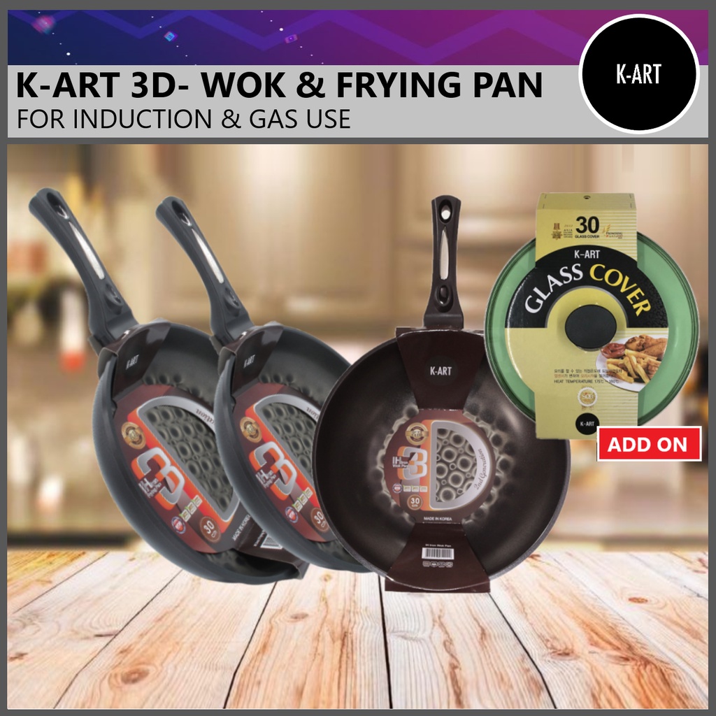 K-ART 3D IRON WOK & FRYING PAN for Induction and Gas Use [ SG STOCK ...