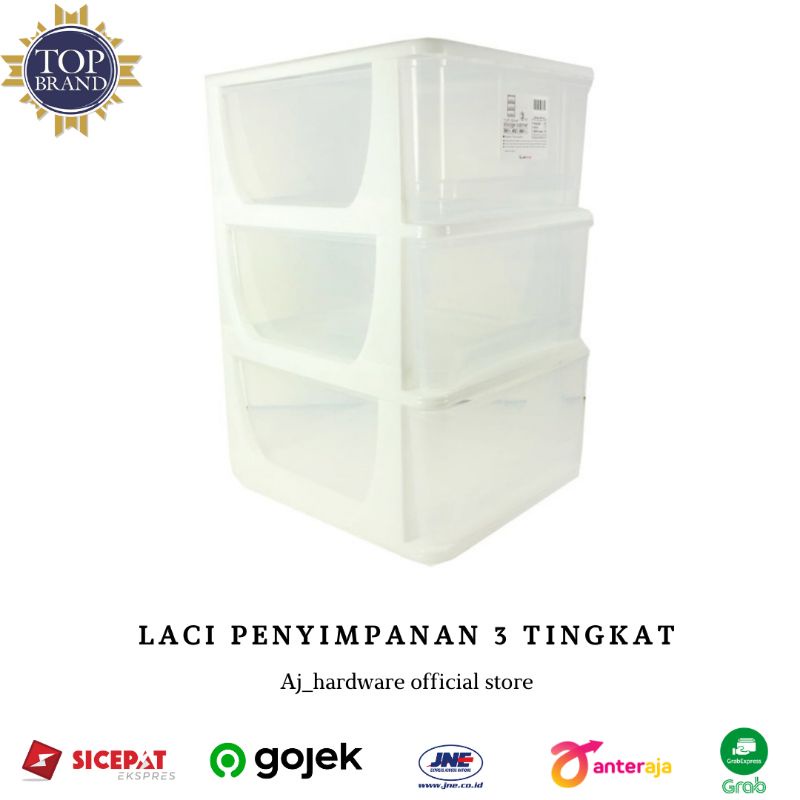 Transparent 3 Tier Storage Drawer | Shopee Singapore