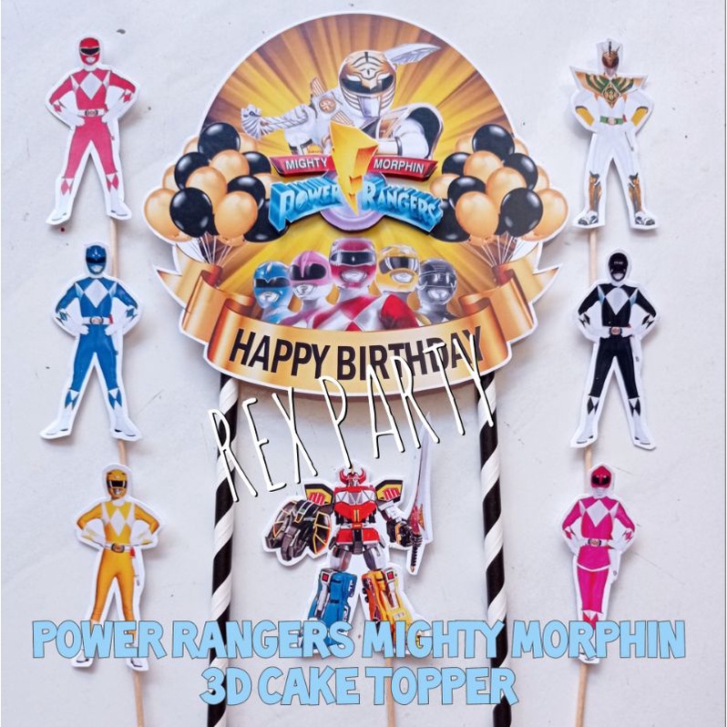 Power Rangers Cake Topper/Cake Topper 3D Power Rangers Mighty Morphin ...