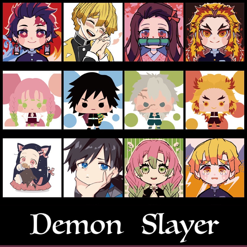 Demon Slayer Kids DIY Canvas Oil Painting By Numbers Wooden Frame ...