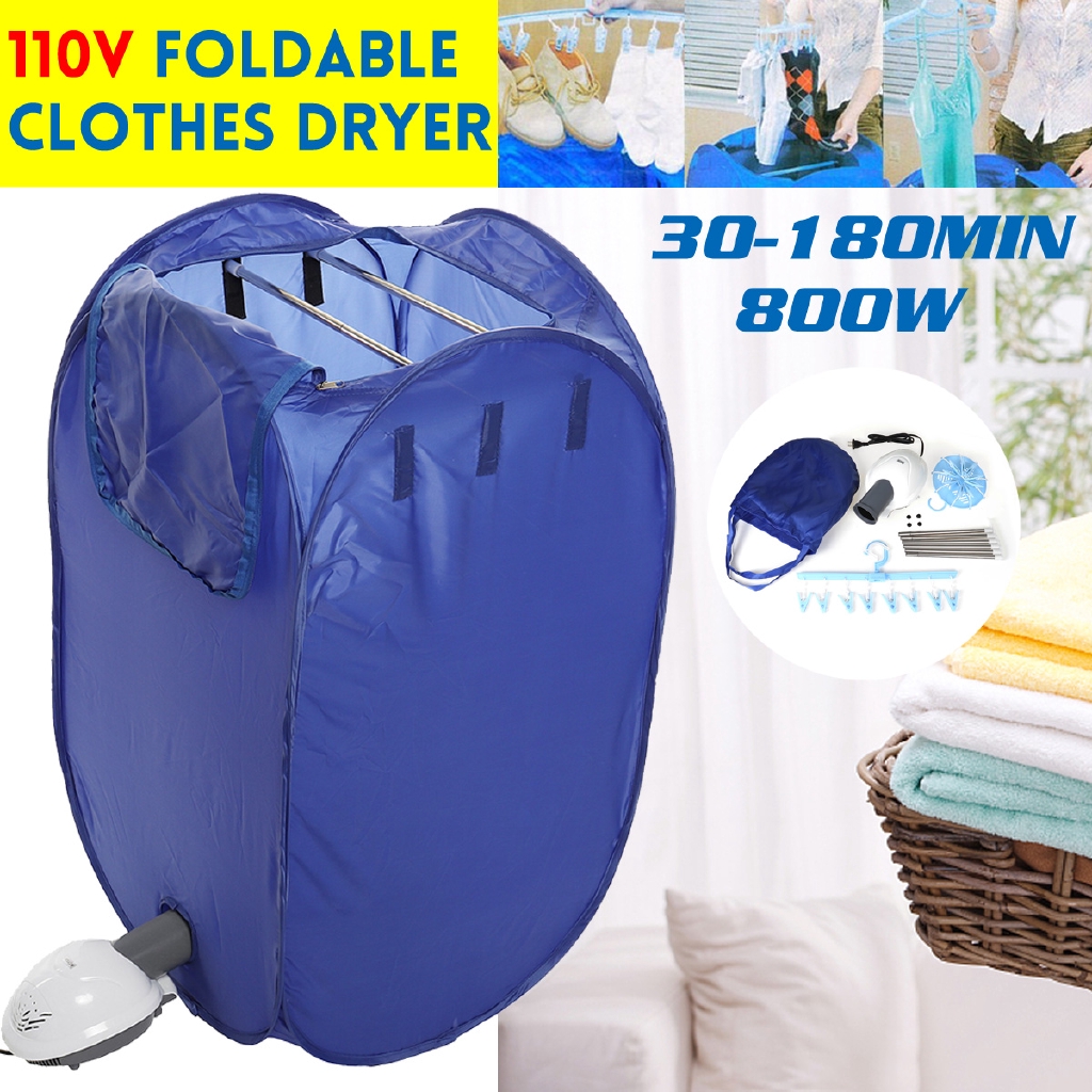 Mini Portable Electric Clothes Dryer 800W Folding Travel Quick Drying ...