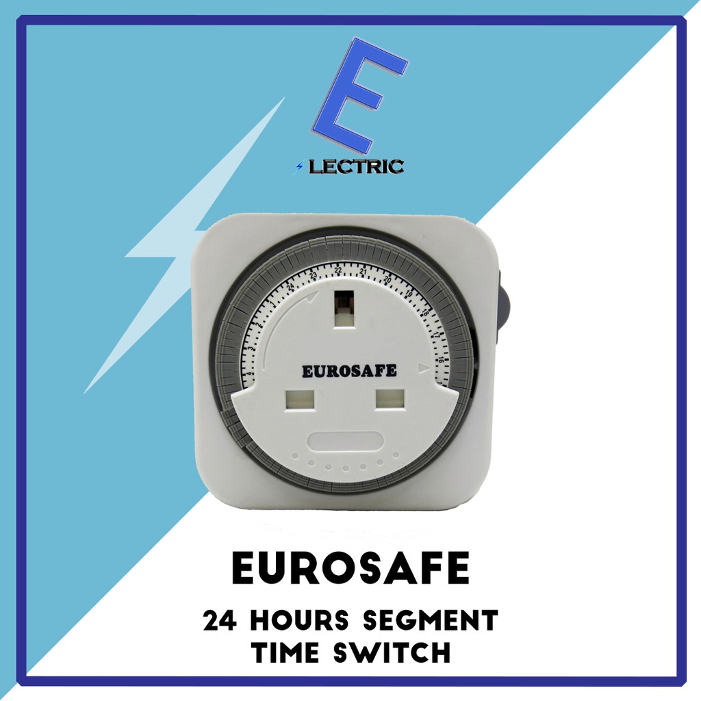EUROSAFE 24 Hours Programme Timer Power Controller Socket | Shopee ...