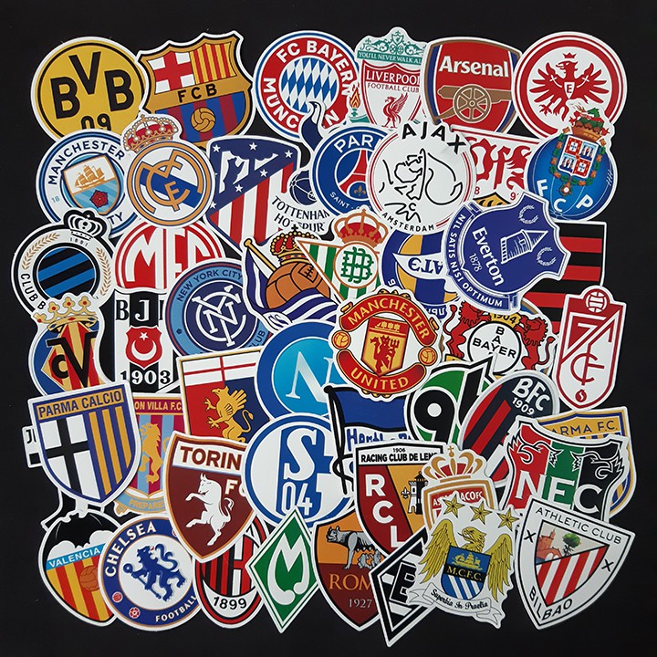High-end Sticker Set Theme Football Club LOGO - Use Car Stickers ...