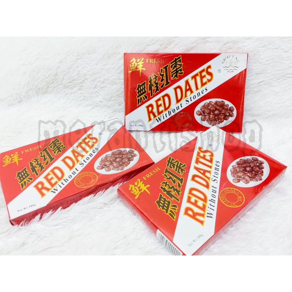 MERAH Red DATES WITHOUT STONES / SPRING RED DATES 100 GRAM / Ang Coh ...
