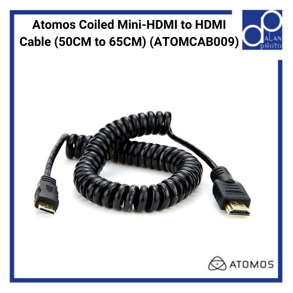 Atomos Coiled Mini-HDMI to HDMI Cable (50CM to 65CM) (ATOMCAB009 ...