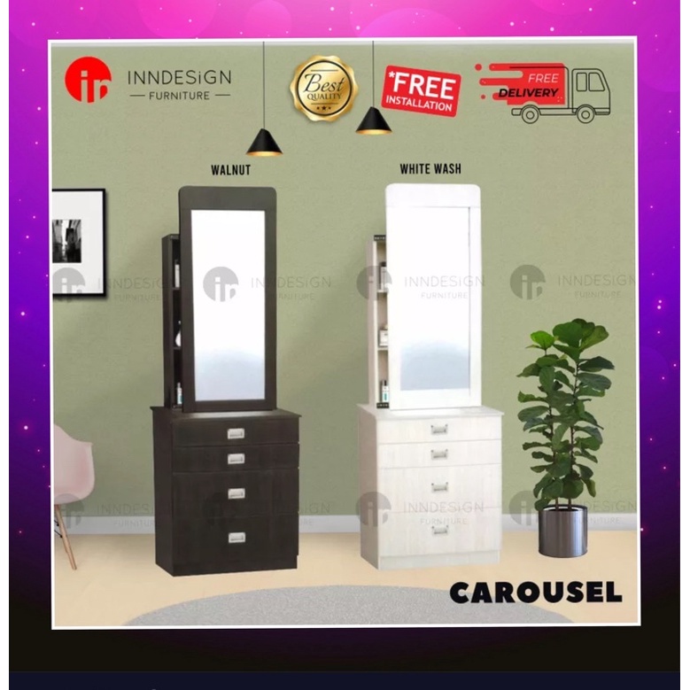 tbbsg homefurniture outlet Sliding Dressing Table with 4 Drawers (Free ...