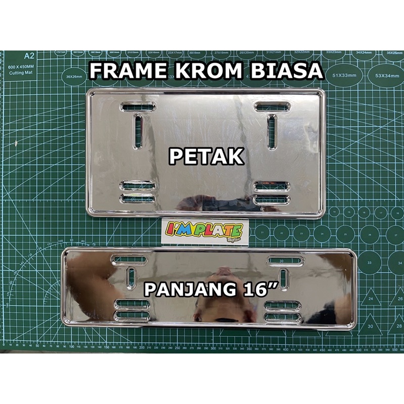 FRAME PLAT CHROME JENIS BIASA/FRAME KROM/FRAME PLET/BINGKAI KROM ...