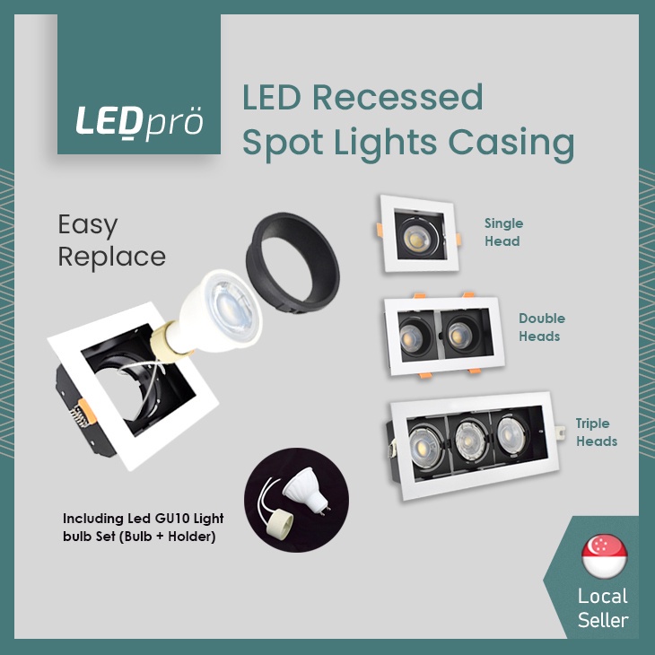 LED PRO LED Spot Light 4W -27W Tri-tone Anti Glare Spot Light Recessed ...