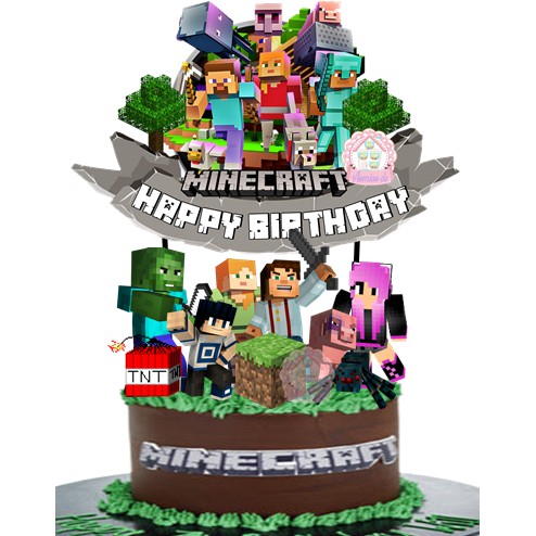 Minecraft CAKE TOPPER | Shopee Singapore