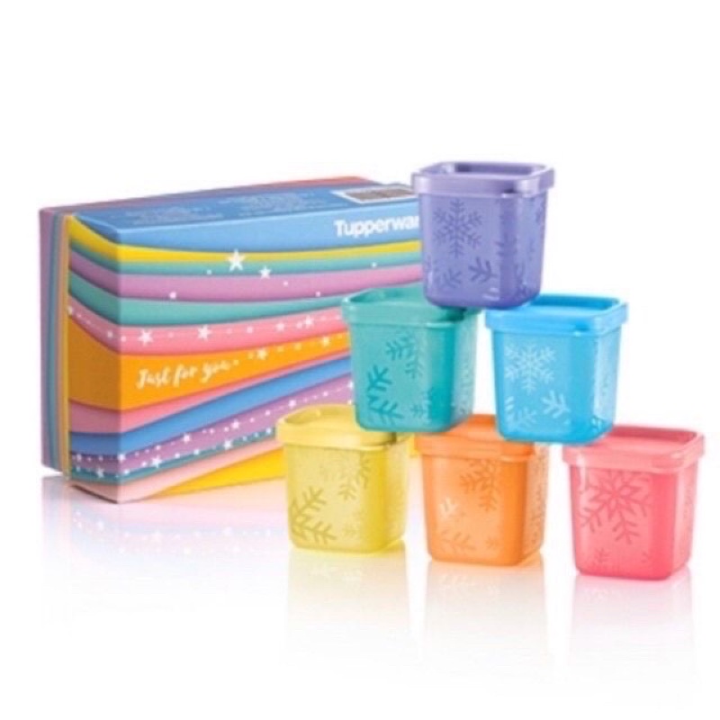 Tupperware Rainbow Cubes Set 80ml one set of 6 snow | Shopee Singapore