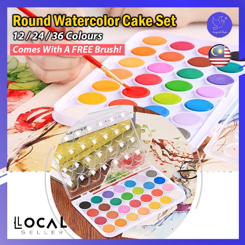 Tropical Blue Gio Watercolor Paint Set 12 24 48 Watercolour Travel Set ...