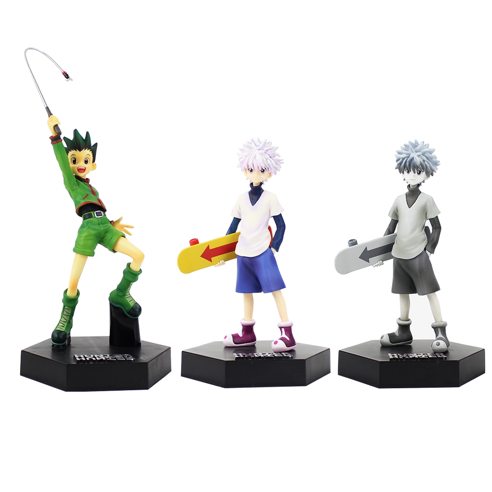 20cm Hunter X Hunter Gon Freecss Killua Zoldyck PVC Action Figure Toys Irumi Zorudikku Kurapika ...